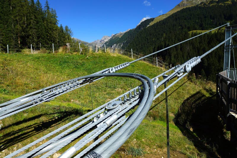 Wire Rope stock image. Image of tethers, lawn, fastening - 45278449