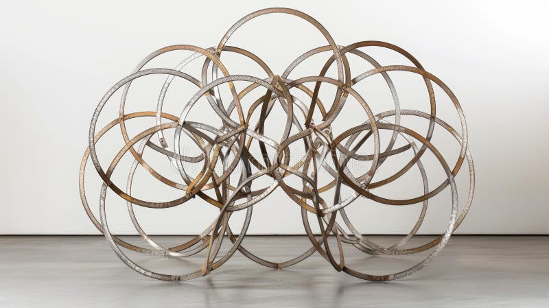 A Wire Sculpture of Eight Intersecting Circles Creating a Beautiful and ...