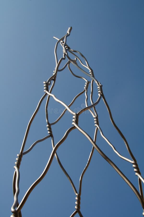 Public Wire Sculpture Perspective Stock Photo - Image of blue, twist ...