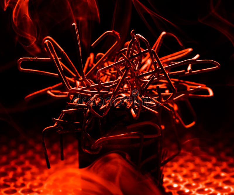 Wire and smoke stock image. Image of smoke, metal, backlight - 96345005