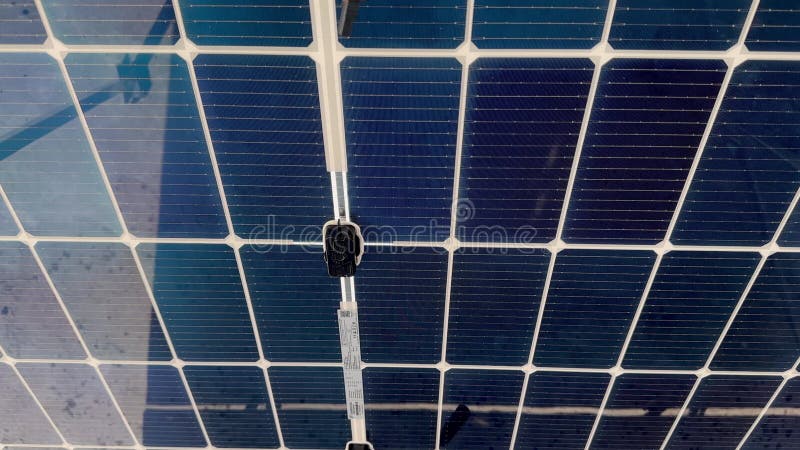 Wire of Solar Photo Voltaic Panel System Modules. Rear View of a Solar ...