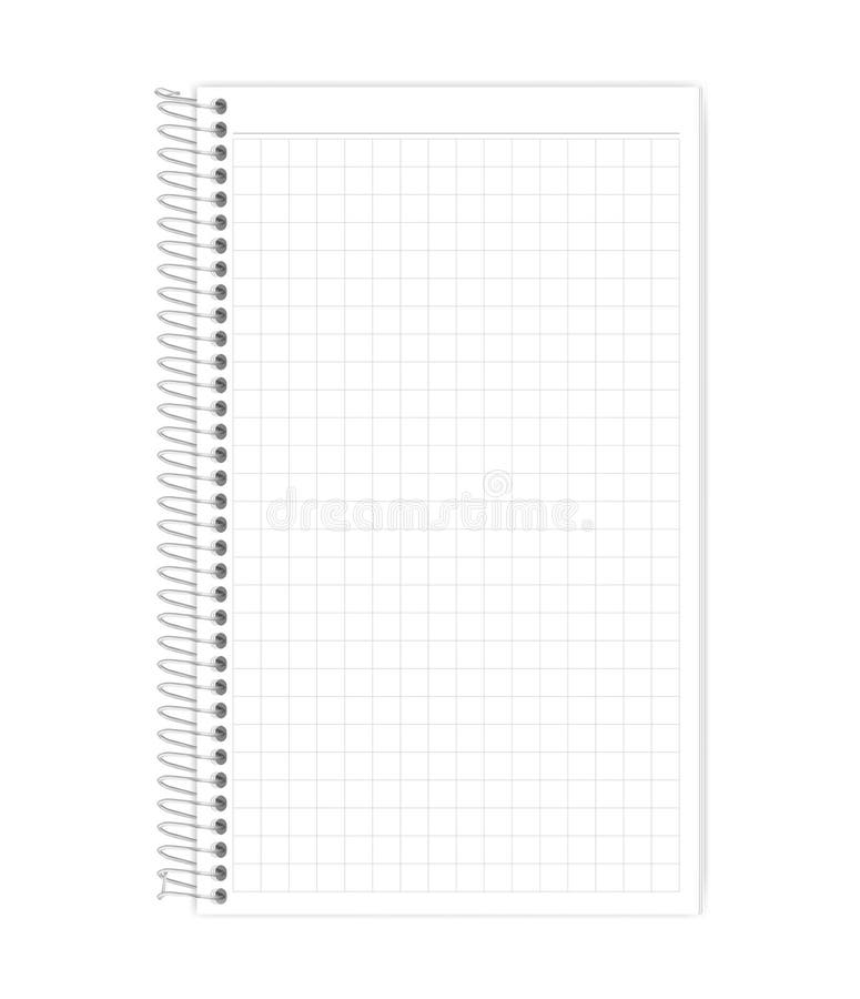 Spiral Notebook Metal Spring Stock Illustrations – 367 Spiral Notebook ...