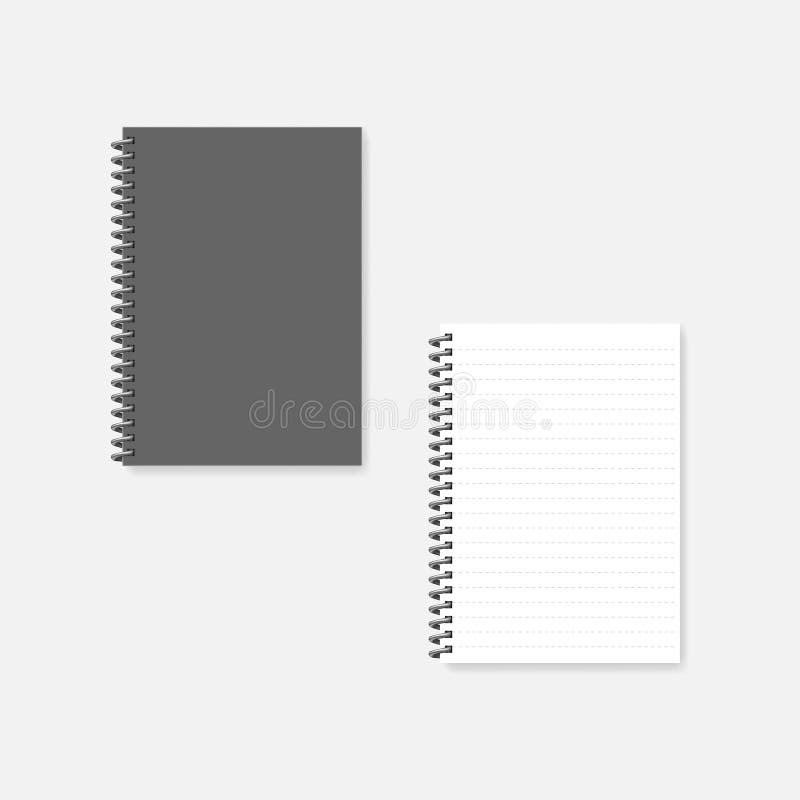Wire Spiral Open Empty White A4 Note Book Vector Mock-up Stock Vector ...