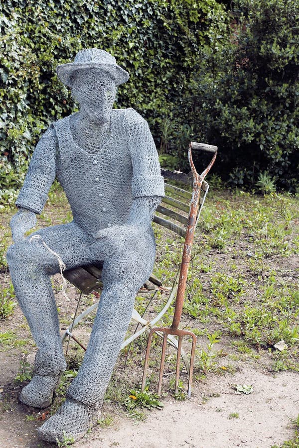 Wire Statue of a Man stock image. Image of wire, mesh - 71413495