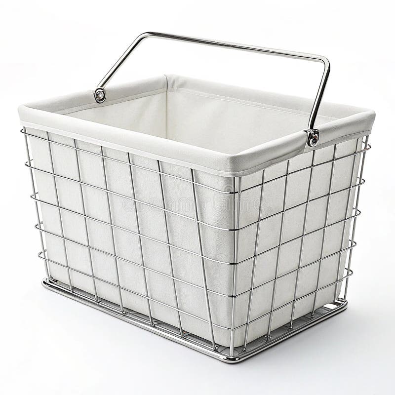 Wire Storage Basket with Foldable Design for Easy Stacking Isolated on ...