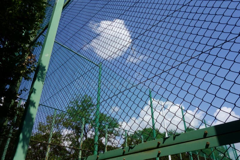 Wire Stretched Around the Ground Stock Image - Image of seamless, chain ...