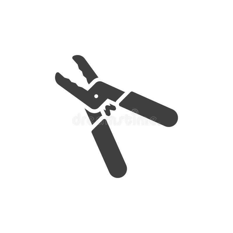 Wire Stripper Tool Vector Icon Stock Illustration - Illustration of ...