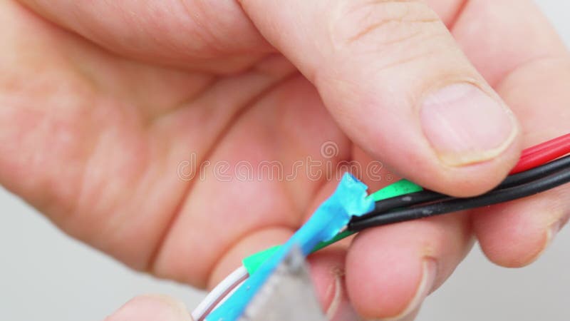 Wire Stripping. the Process of Removing the Insulation or Outer Layer ...