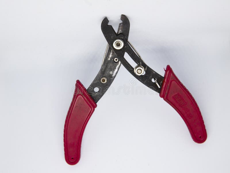 Wire Stripping Tool. Wire Stripper. Wire Cutter Isolated on White ...