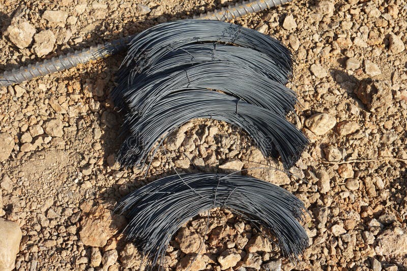 Wire for Structural Work in the Building Construction Site Stock Image ...