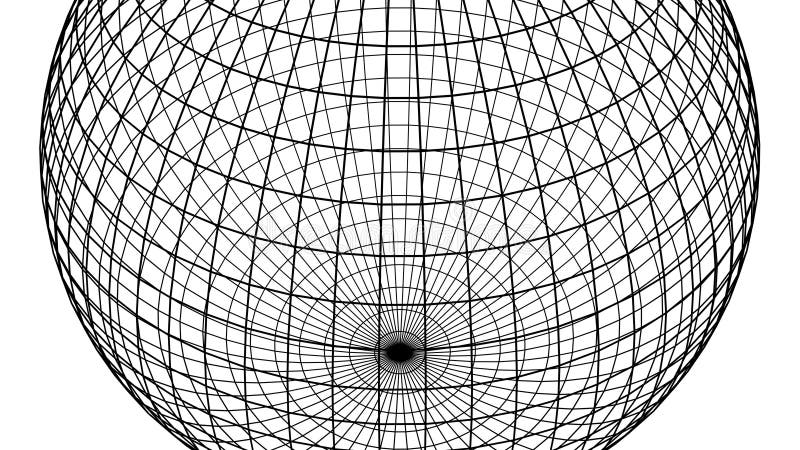 Wire Structure of Sphere or Ball. Architecture Facade Design and ...
