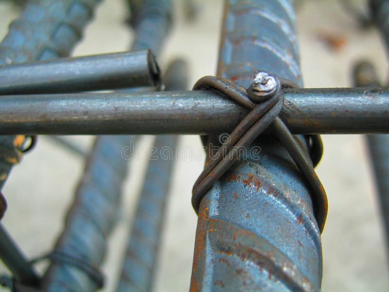Wire Ties with Steel for Building Structures. Stock Photo - Image of ...