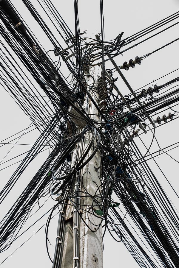 Wire on tower stock image. Image of industry, electric - 30638069