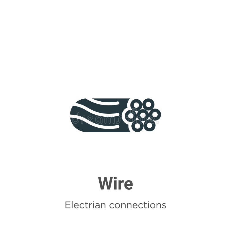 Wire Vector Icon on White Background. Flat Vector Wire Icon Symbol Sign ...