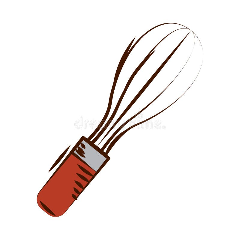 Wire Whisk Cartoon Icon. Vector Stock Vector - Illustration of handle ...