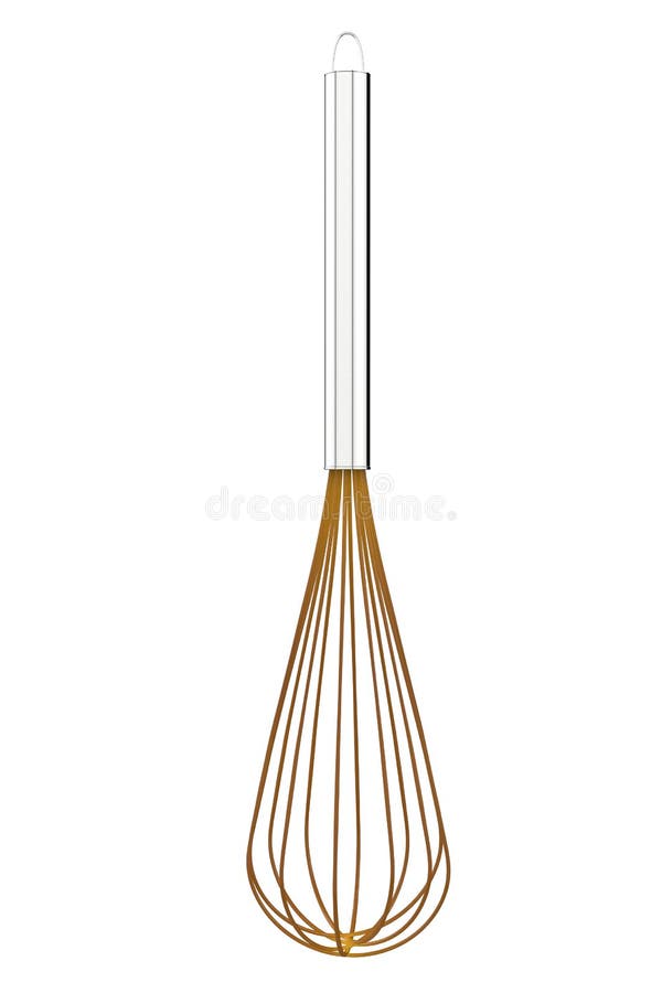Wire Whisk Isolated on White Stock Illustration - Illustration of ...