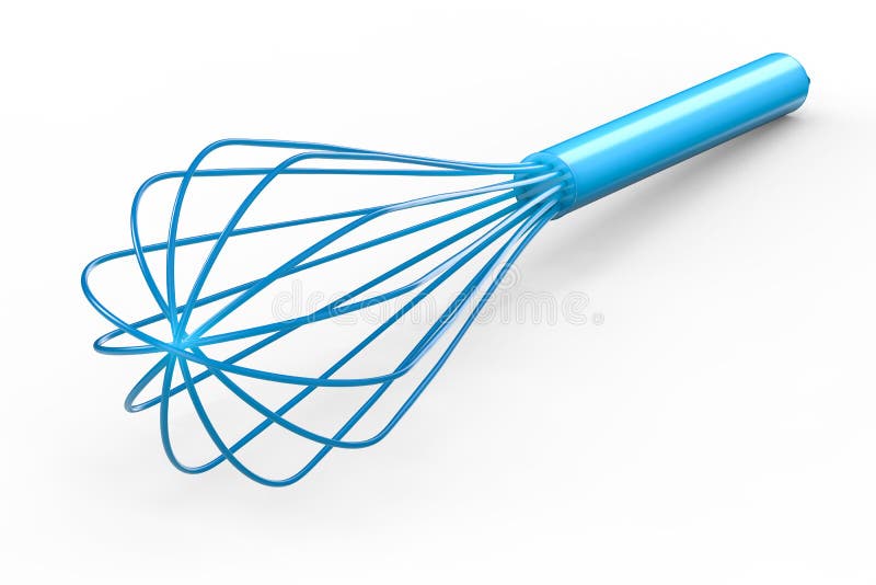 Wire Whisk Isolated on White Stock Illustration - Illustration of ...