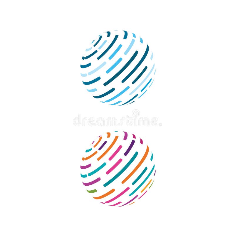 Wire World Logo Template stock vector. Illustration of flat - 224966970