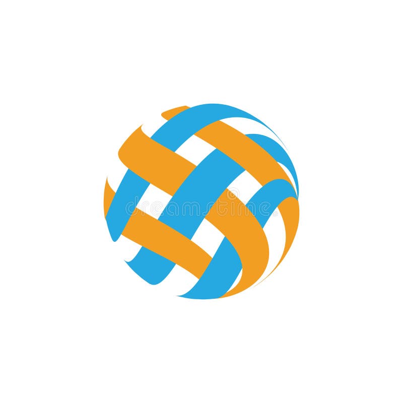 Wire World Logo Template stock vector. Illustration of flat - 224966983