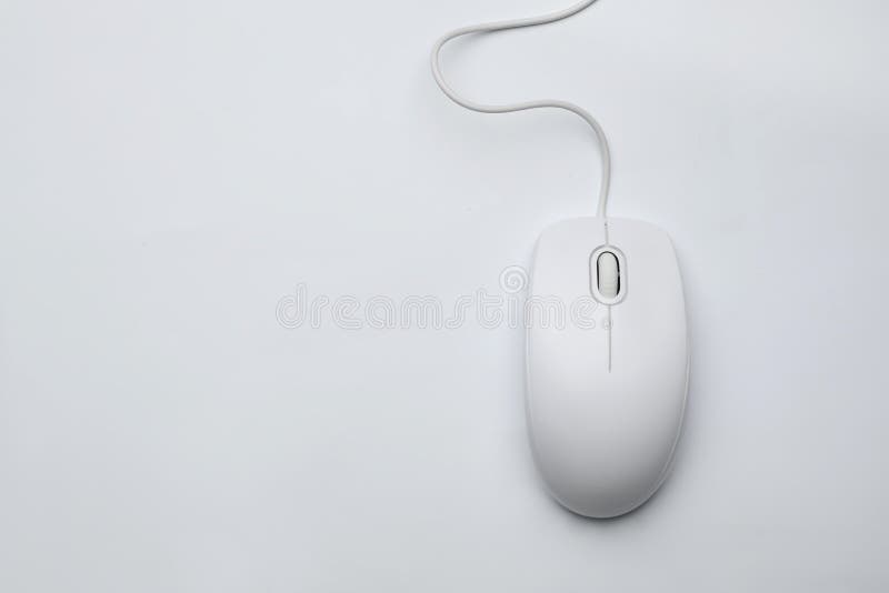 Wired Computer Mouse Isolated on White Stock Image - Image of isolated ...