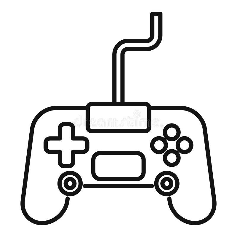 Wired Gaming Controller Featuring Buttons and Directional Pad Stock ...