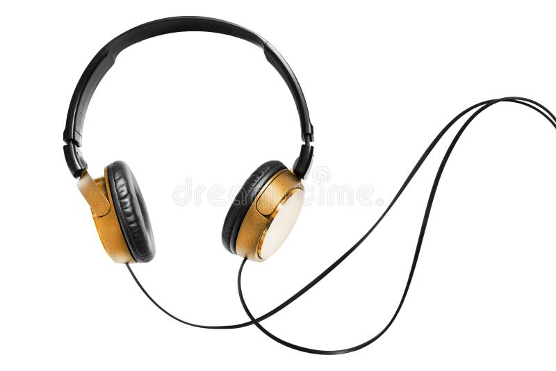 Wired headphones isolated stock image. Image of electronics - 181277515