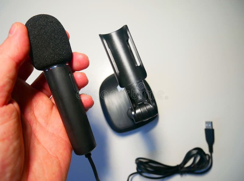 Wired Microphone for Recording Sounds. Microphone for Sound Recording ...