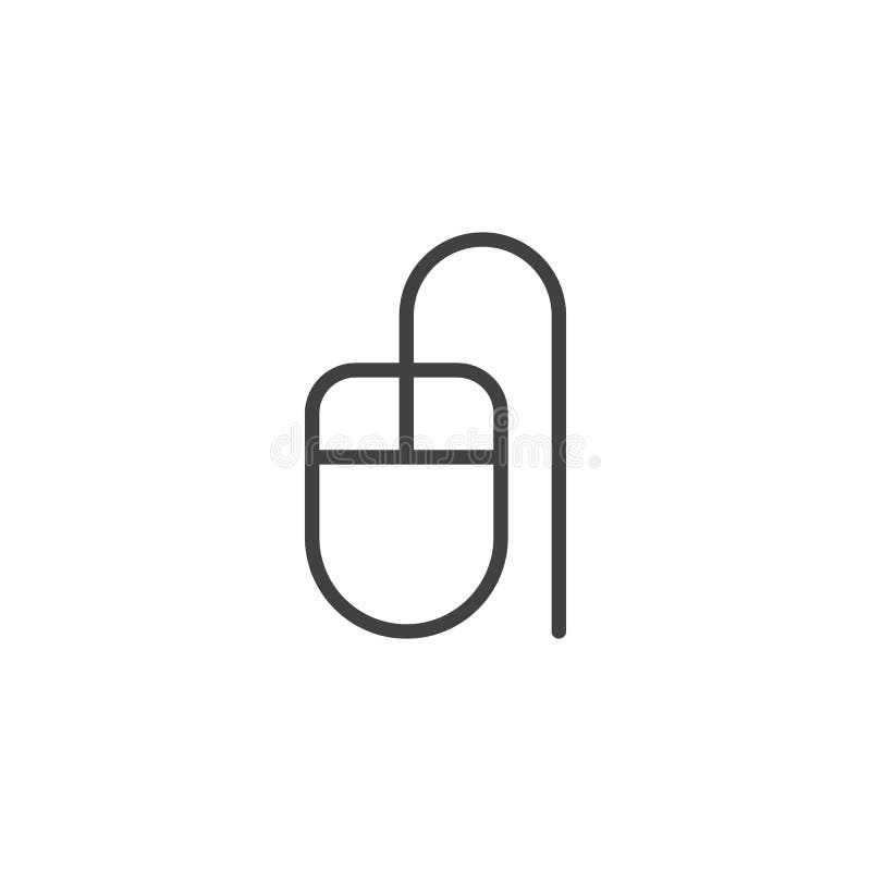 Mouse toy line icon stock vector. Illustration of perfect - 101106133