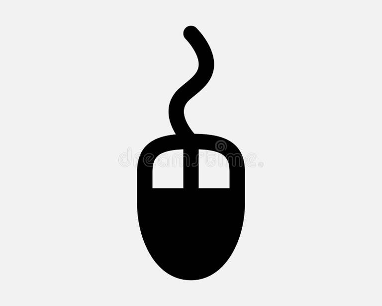 Wired Mouse Wire Cursor Computer Equipment Hardware Icon Symbol Sign ...