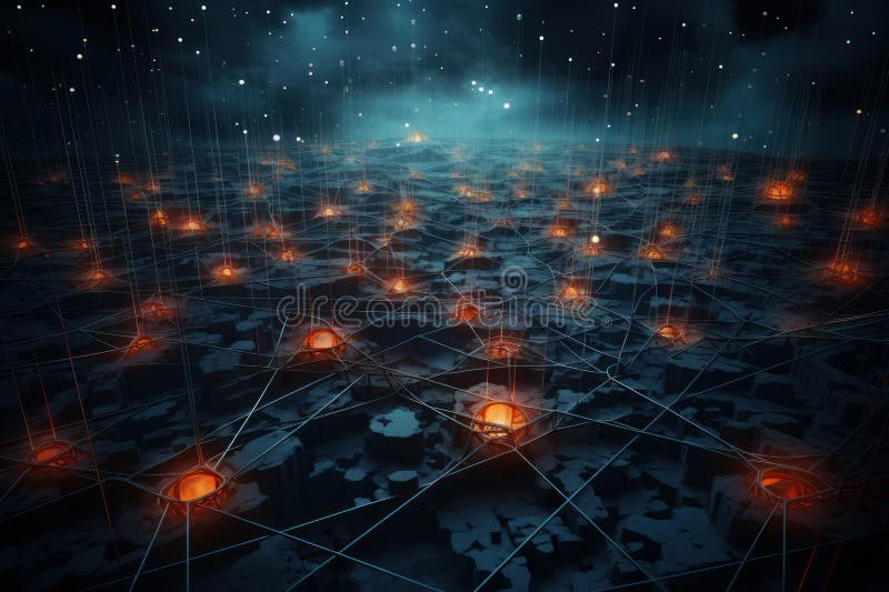 Wired Network Connections. Generate Ai Stock Image - Image of global ...