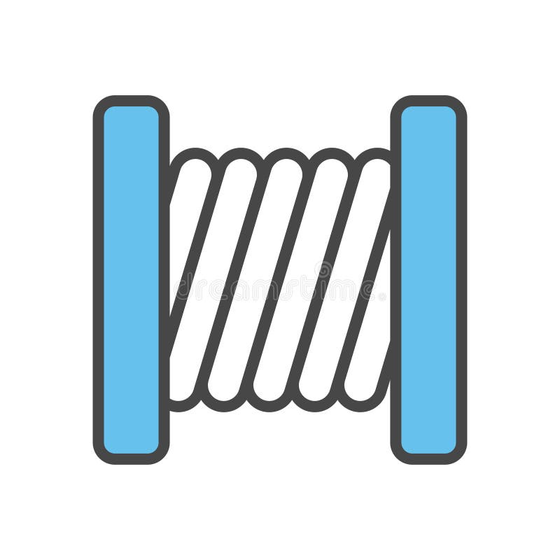Wired Power Cable Roll Icon Stock Vector - Illustration of outline ...