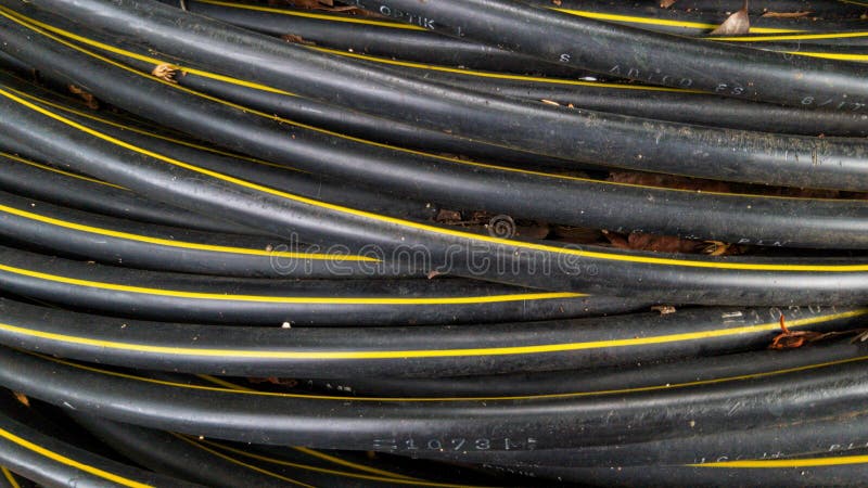 Wired telephone cable roll stock photo. Image of background - 220810194