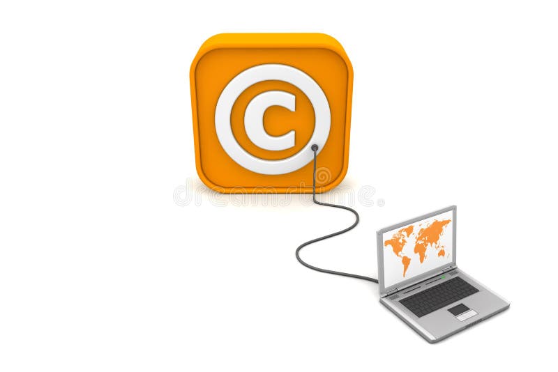 Copyright Symbol on Computer Keyboard Stock Illustration - Illustration ...