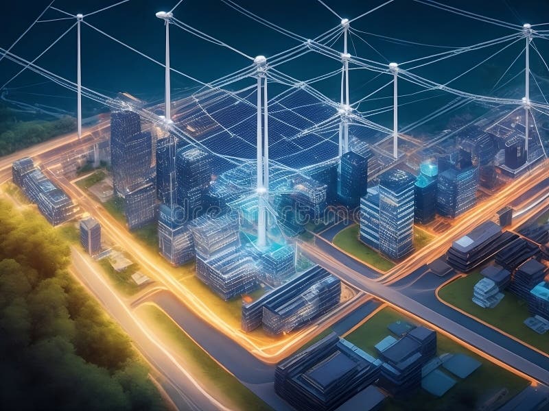 Wired for Tomorrow: Visualizing the Smart Grid Revolution Stock ...