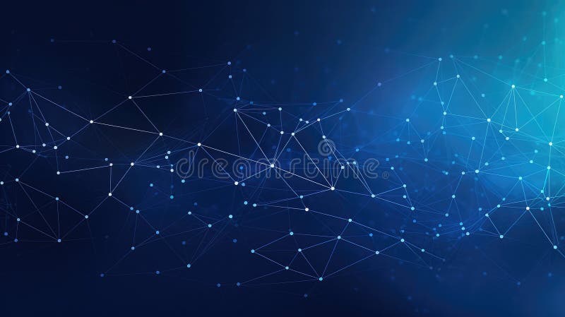 Wireframe Background with Plexus Effect. Futuristic Banner with Copy ...