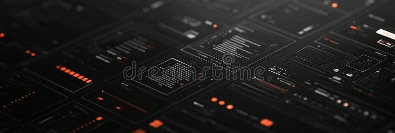 Sleek UIUX Wireframe Background with Grid Lines and Floating Design ...