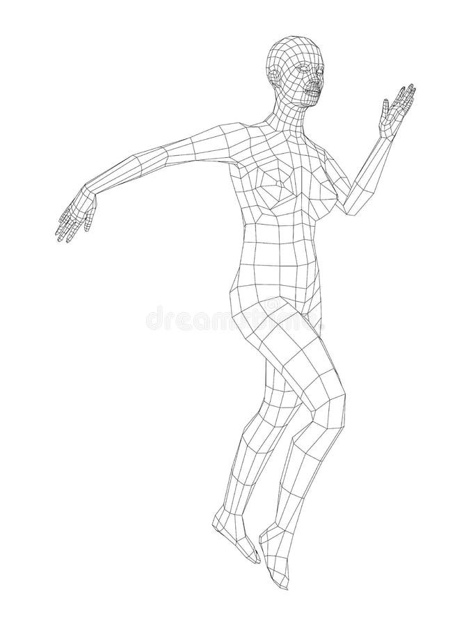 Wireframe Female Breast. Close-up View Stock Vector - Illustration of ...