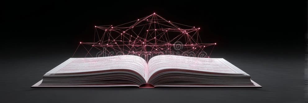 A Wireframe Book Knowledge Network Open Book Knowledge Connection ...