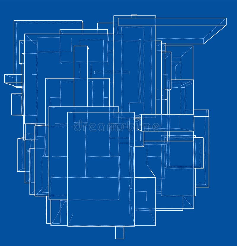 Wireframe Boxes. Vector Illustration EPS10 Stock Vector - Illustration ...