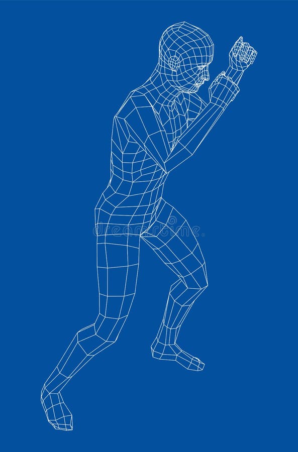 3d Model Man Wireframe Stock Illustrations – 1,649 3d Model Man ...