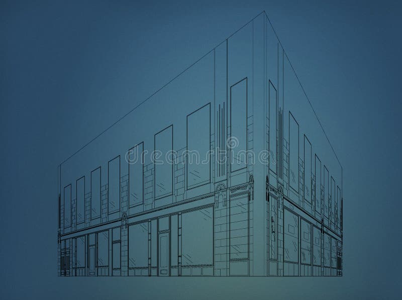 Wireframe building stock photo. Image of architecture - 57670628