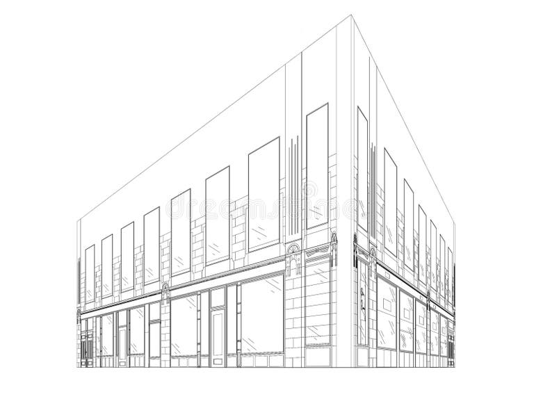 Architectural Wireframe Building Design Stock Illustrations – 7,663 ...