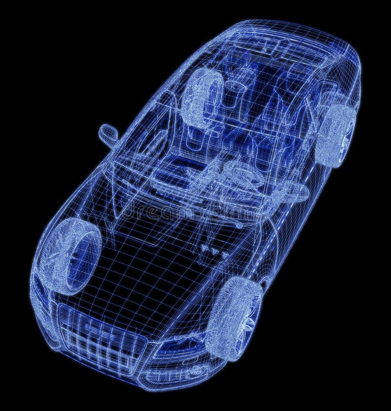 Wireframe Car 3d Model Stock Illustrations – 2,675 Wireframe Car 3d ...