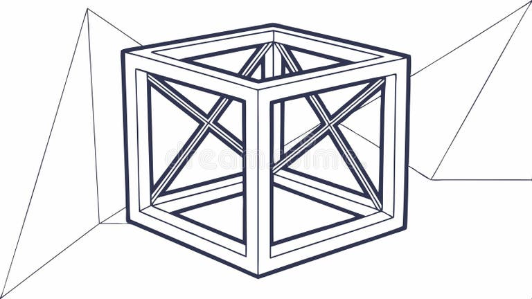 Cube Box Structure Stock Illustrations – 38,515 Cube Box Structure ...