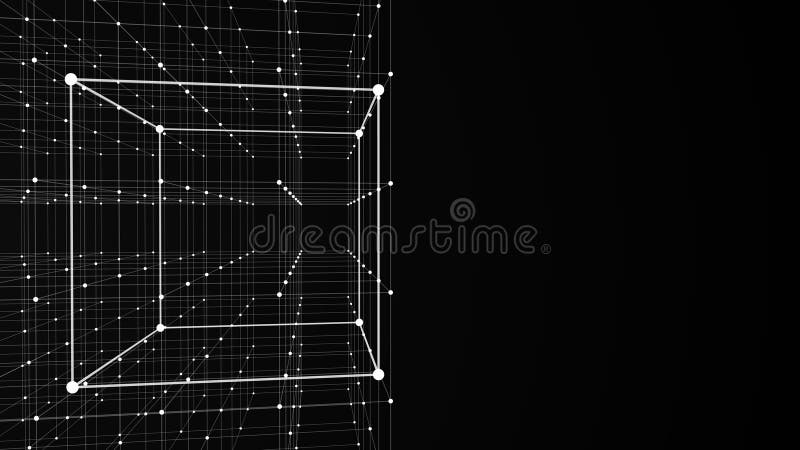 Wireframe Cubes From Different Sides Vector Abstract Geometric 3d Objects Stock Vector