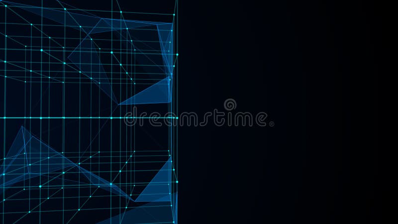 Wireframe Cubes from Different Sides. Vector Abstract Geometric 3D ...