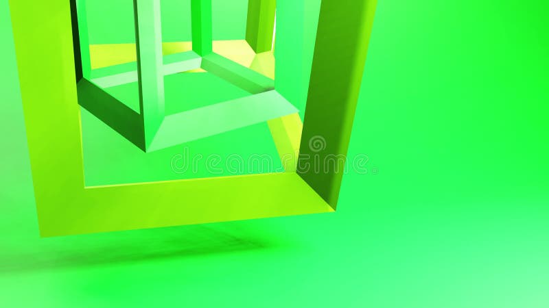 Wireframe Cubes Rotating in the Air Background. 3D Motion Graphics ...