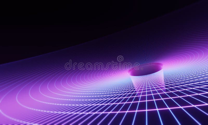 Wireframe Cylinder Geometry Shape in Glowing Light Cyber Punk Theme ...