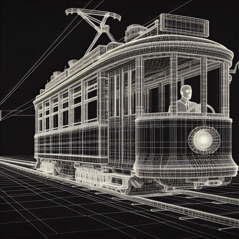 Wireframe a D Model Representation Where only the Line Stock ...