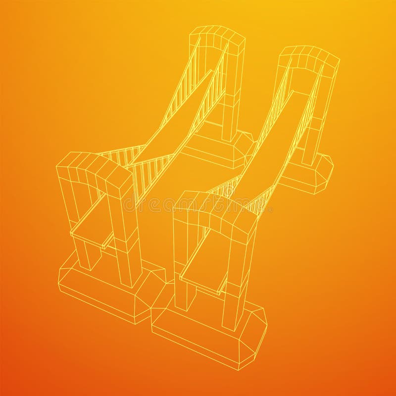 Wireframe De Structure De Montage En Pont Illustration de Vecteur ...